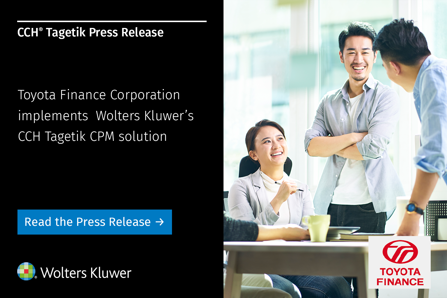 Toyota Finance Corporation implements Wolters Kluwer’s CCH Tagetik CPM ...