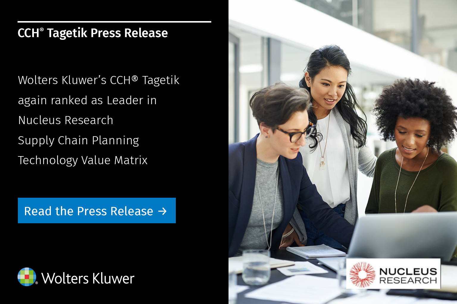 CCH® Tagetik ranked as Leader in Nucleus Research Supply Chain Planning ...