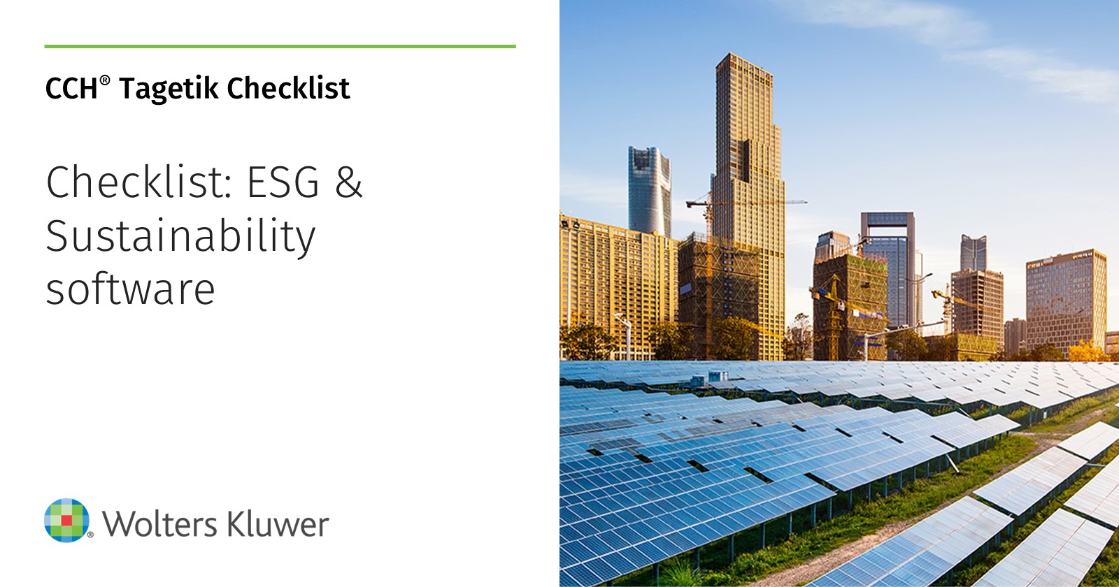 ESG & sustainability: la checklist di CCH® Tagetik | Wolters Kluwer
