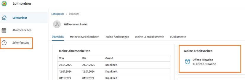 Personal und Zeiten | Zeiterfassung: Schnelleinstieg für Arbeitnehmer