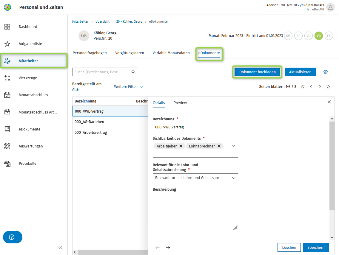 Personal und Zeiten eDokumente - Schnelleinstieg für Mandanten