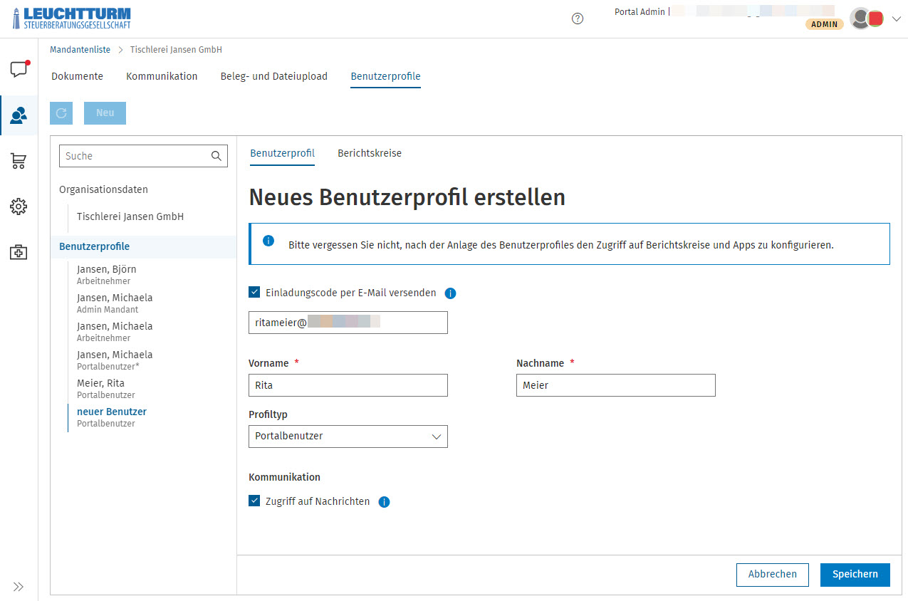 Wie richte ich weiteren Nutzern einen Zugang für ADDISON OneClick ein ...