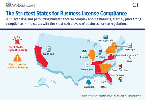 Top Regulated States: Strictest States for Business Licenses | Wolters ...