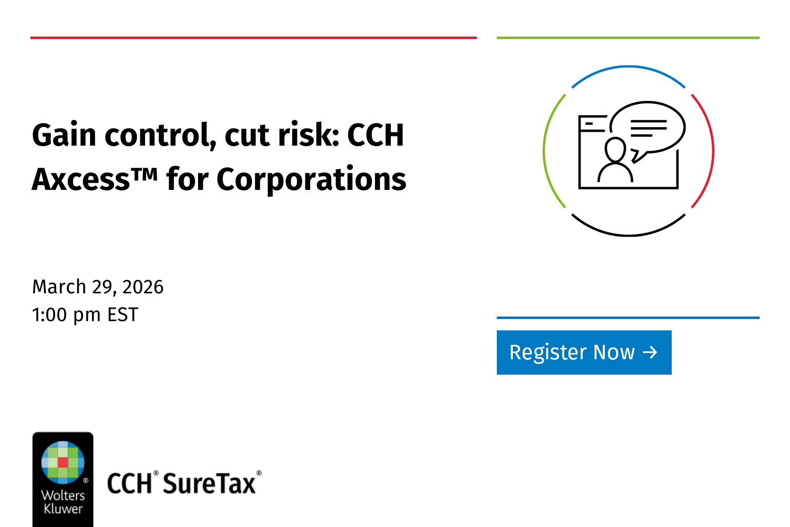 Gain control, cut risk: CCH Axcess™ for Corporations | Wolters Kluwer