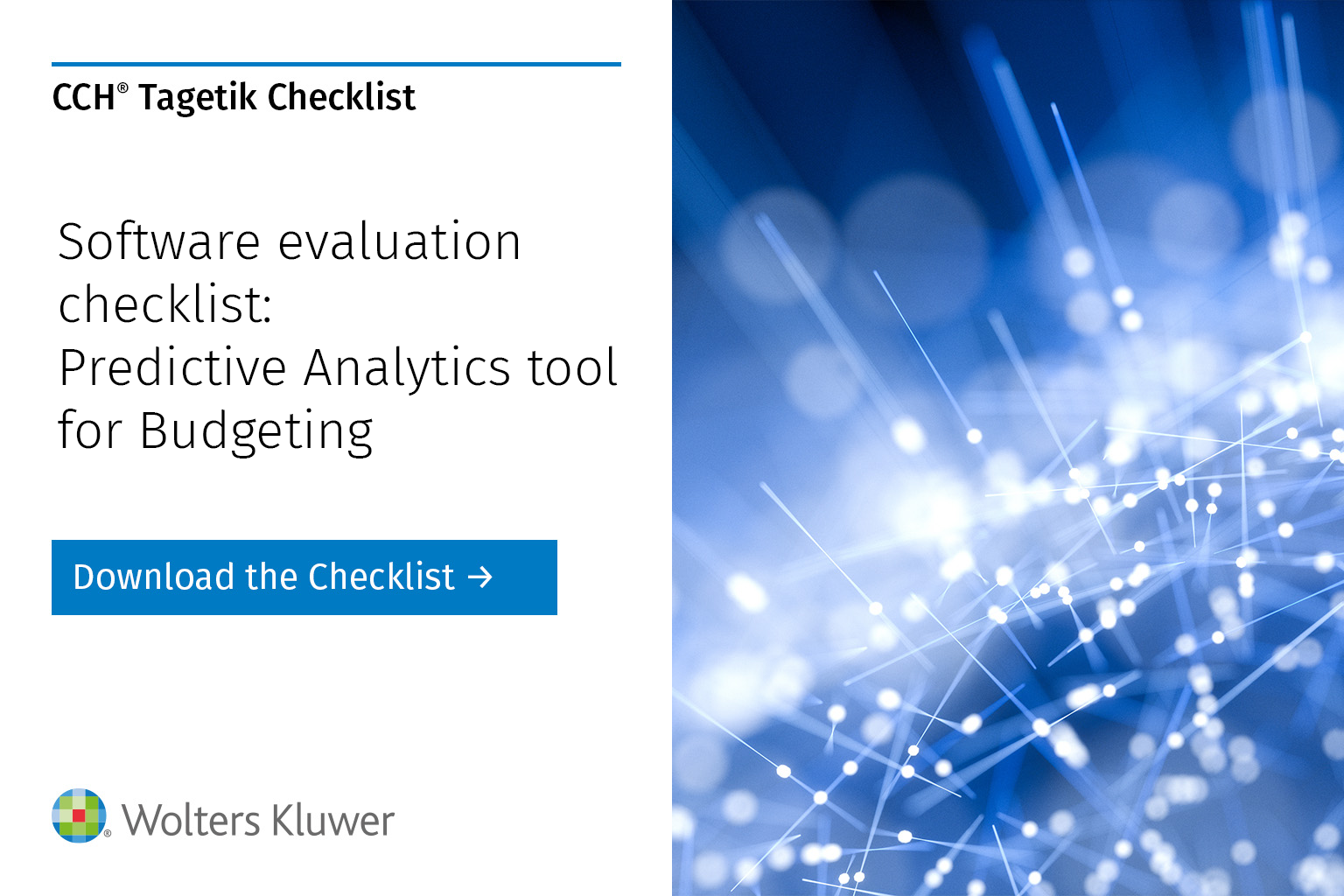 Predictive Analytics Software checklist - CCH Tagetik | Wolters Kluwer