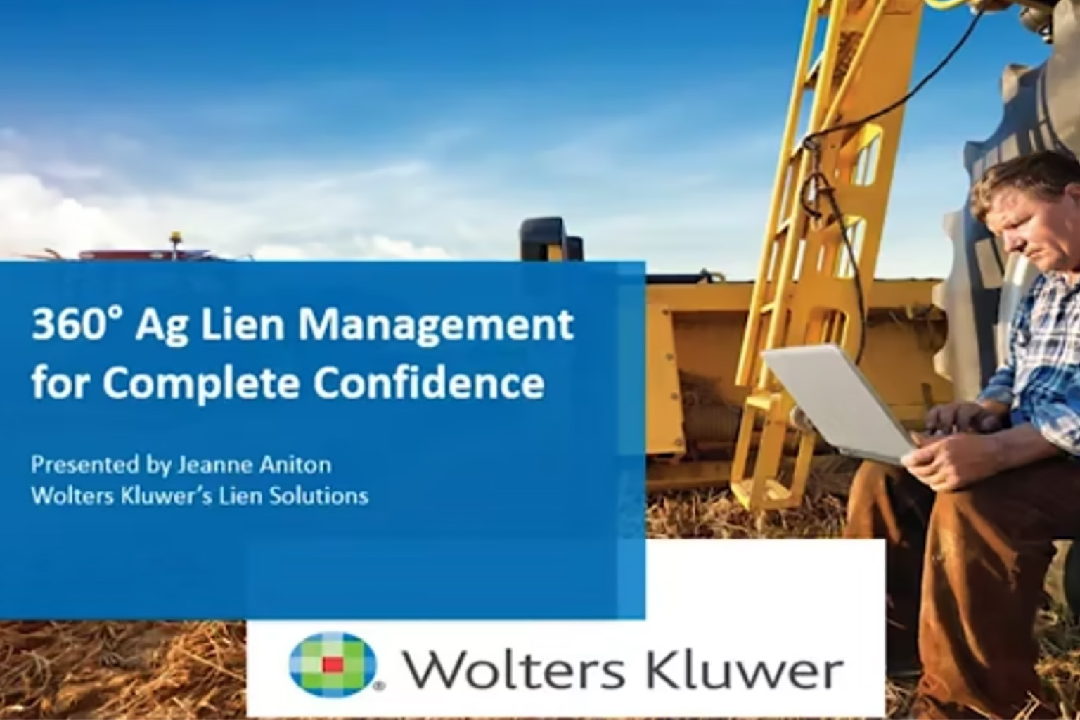 Lien Solutions services for agricultural lenders | Wolters Kluwer